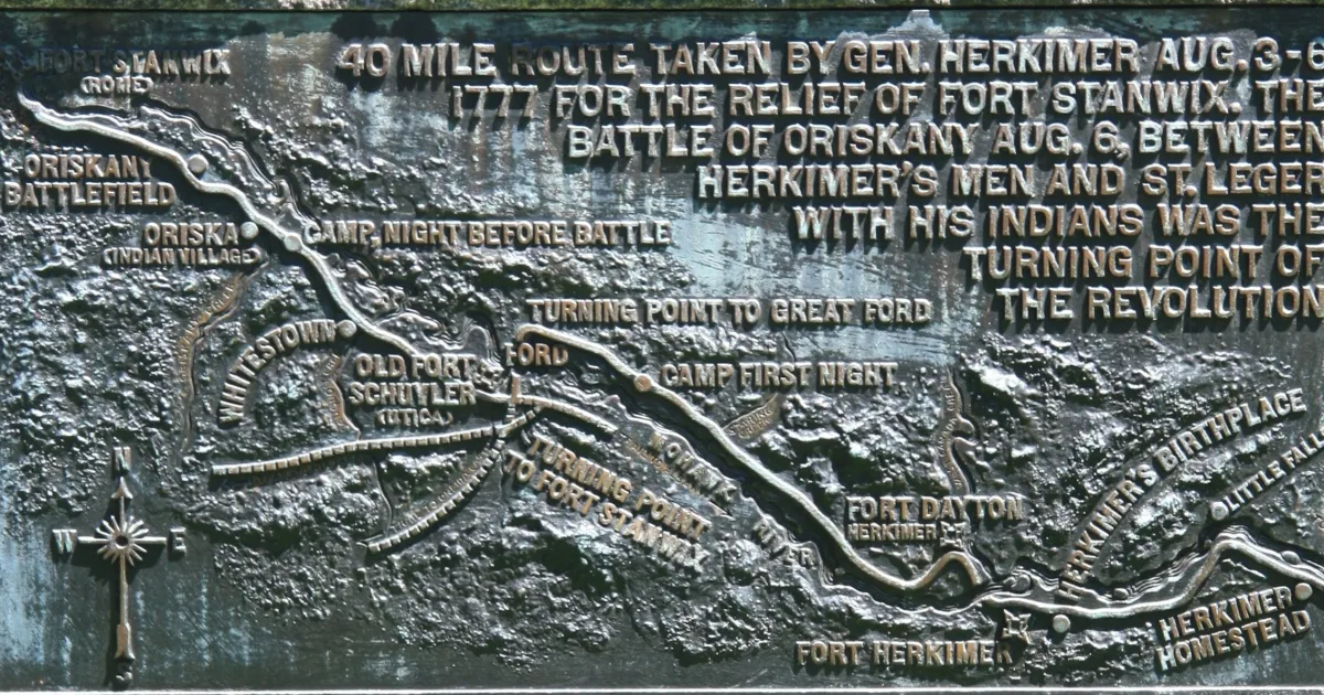 General Herkimer Marker (Leaving Home) at Little Falls, New York ...