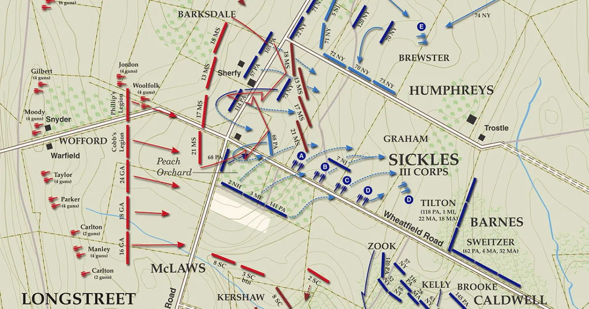 Gettysburg | The Wheatfield & Peach Orchard | July 2, 1863 | 6:30 - 7: ...