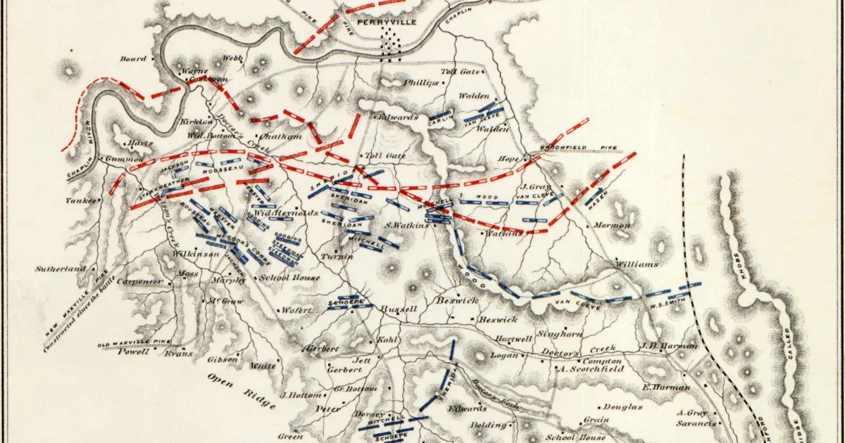 Historical Map of the Battle of Perryville | American Battlefield Trust