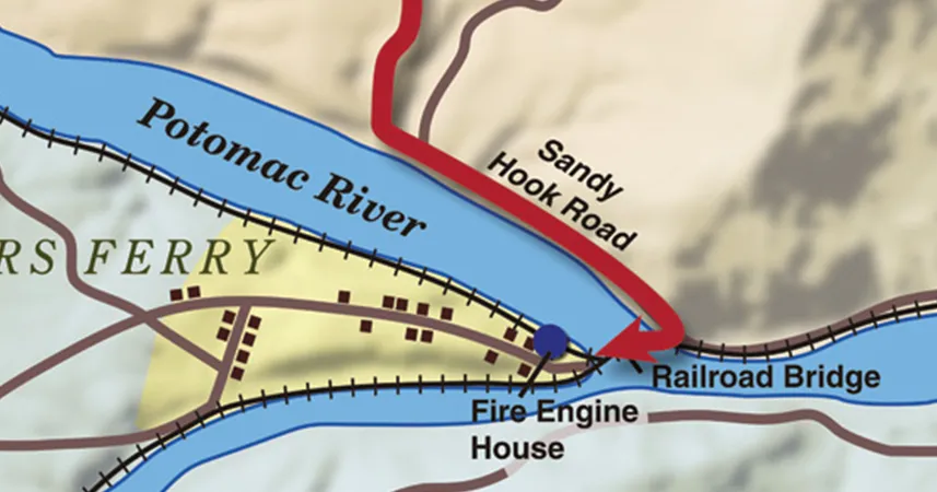 Map of John Brown’s Raid on Harpers Ferry | American Battlefield Trust