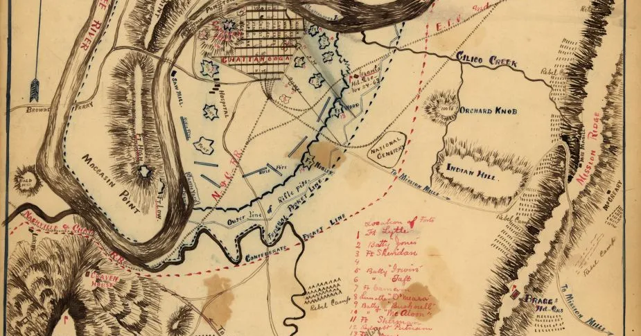 Battle Chattanooga Tn Map The Battles Of The U.S. Civil War
