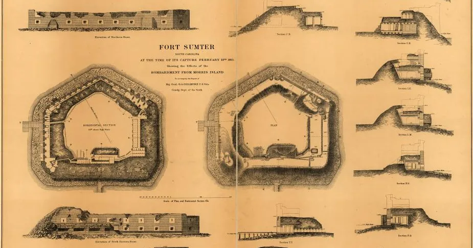 Fort Sumter, South Carolina at the time of its capture February 18th ...