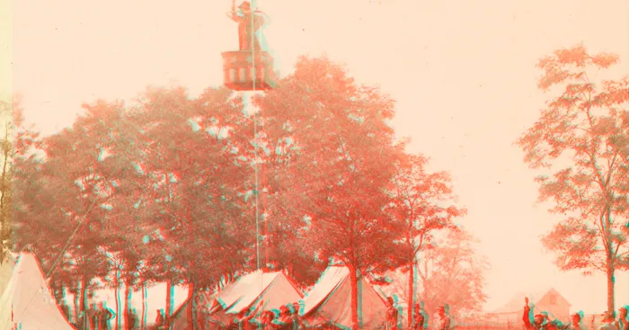 Thaddeus Lowe in his balloon “Intrepid” | American Battlefield Trust