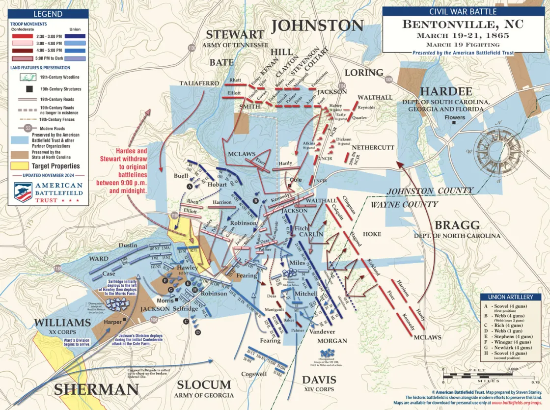 Bentonville | Mar 19, 1865 | Day One Fighting | American Battlefield Trust