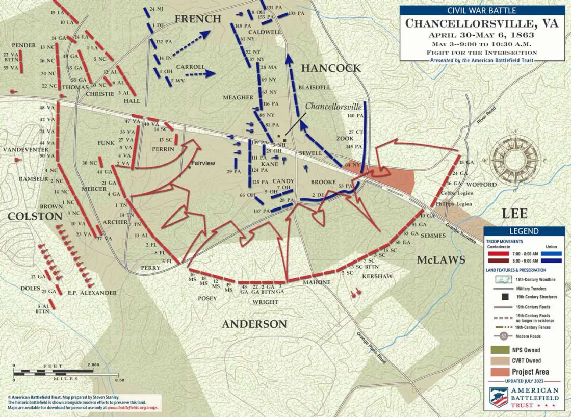 Chancellorsville Map Civil War