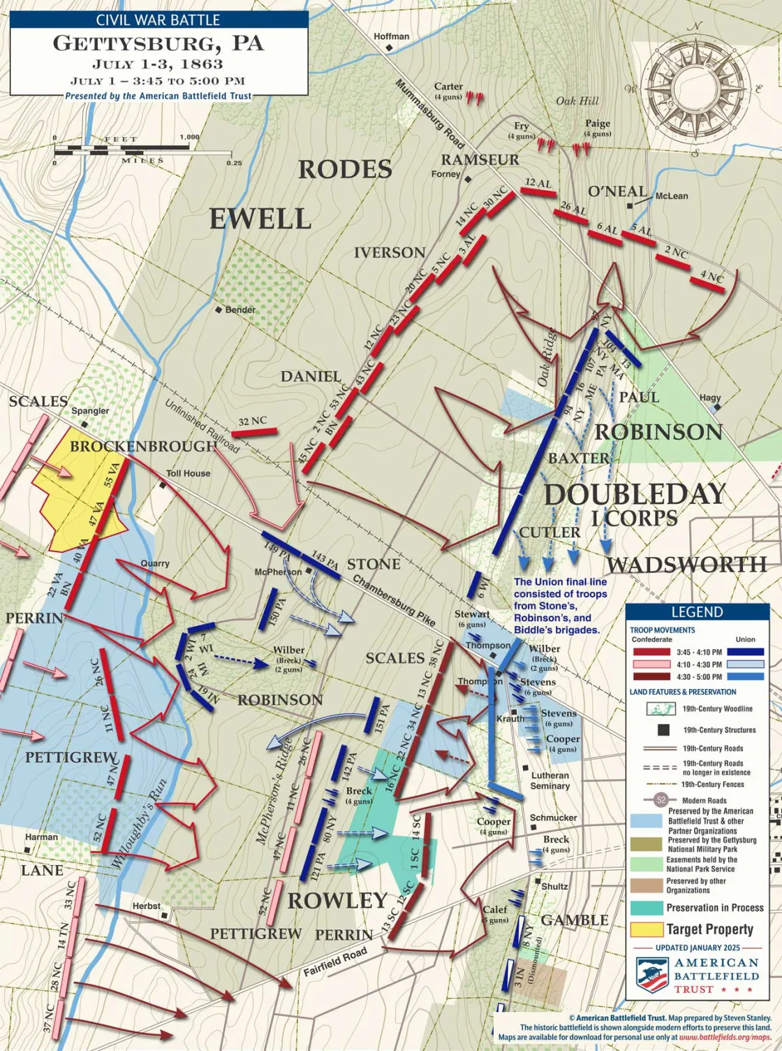 Gettysburg | July 1, 1863 | 3:45 to 5:00 pm | American Battlefield Trust