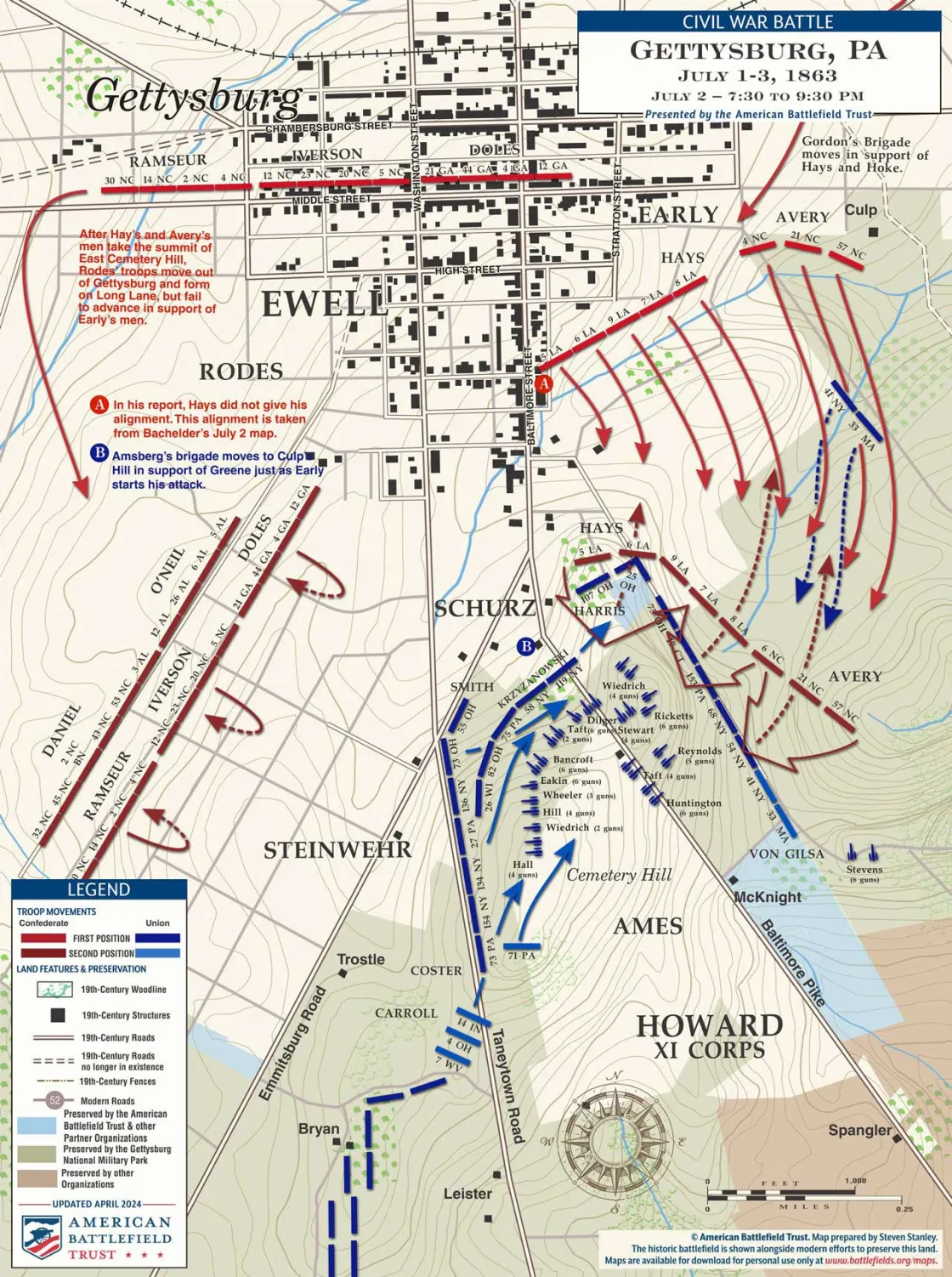 Gettysburg | East Cemetery Hill | July 2, 1863 | 7:30-9:30 am ...