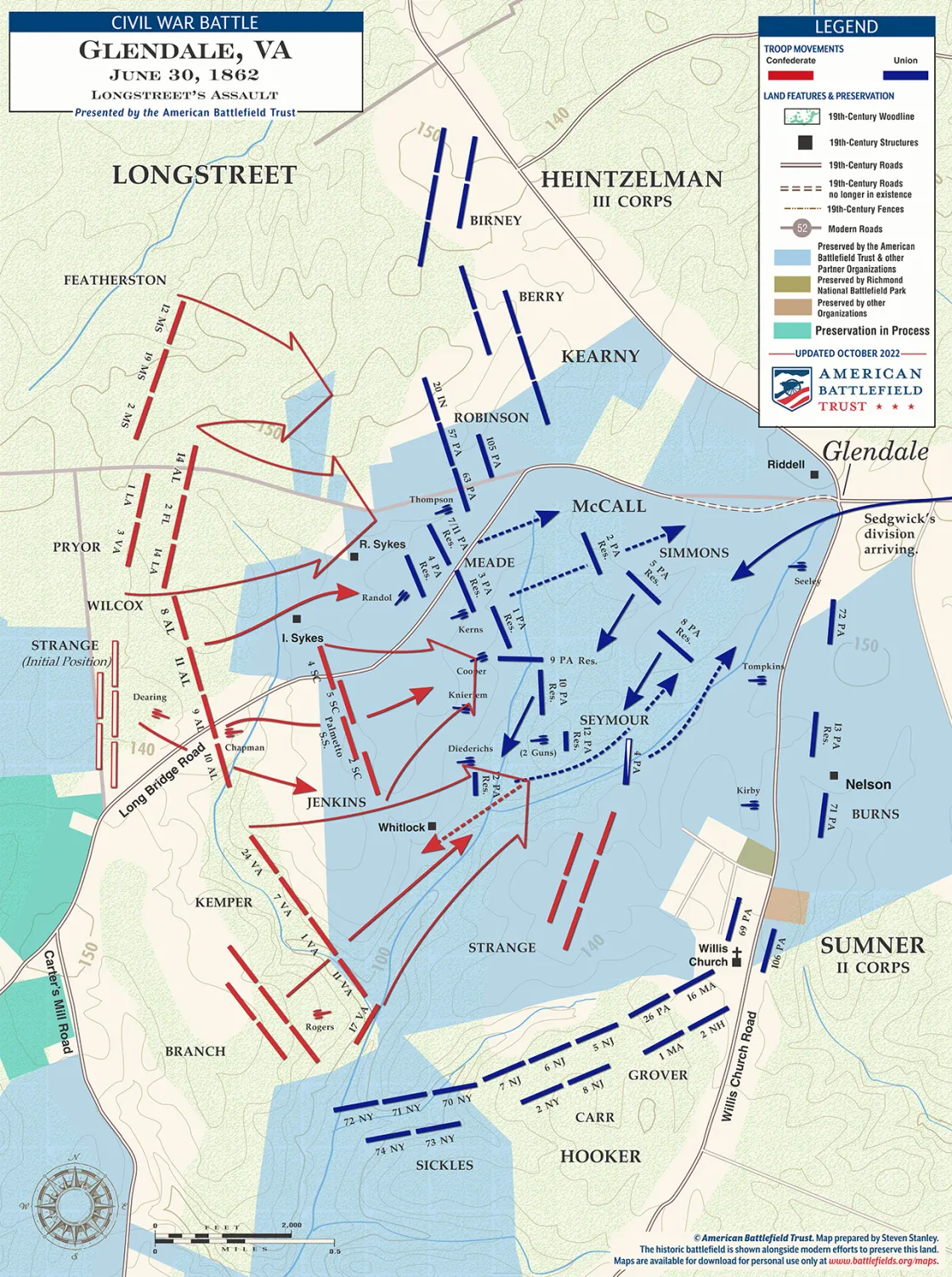 Glendale | Longstreet’s Assault | June 30, 1862 | American Battlefield ...