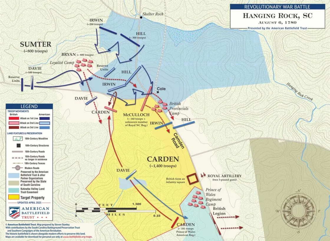 Hanging Rock | Aug 6, 1780 | The Liberty Trail