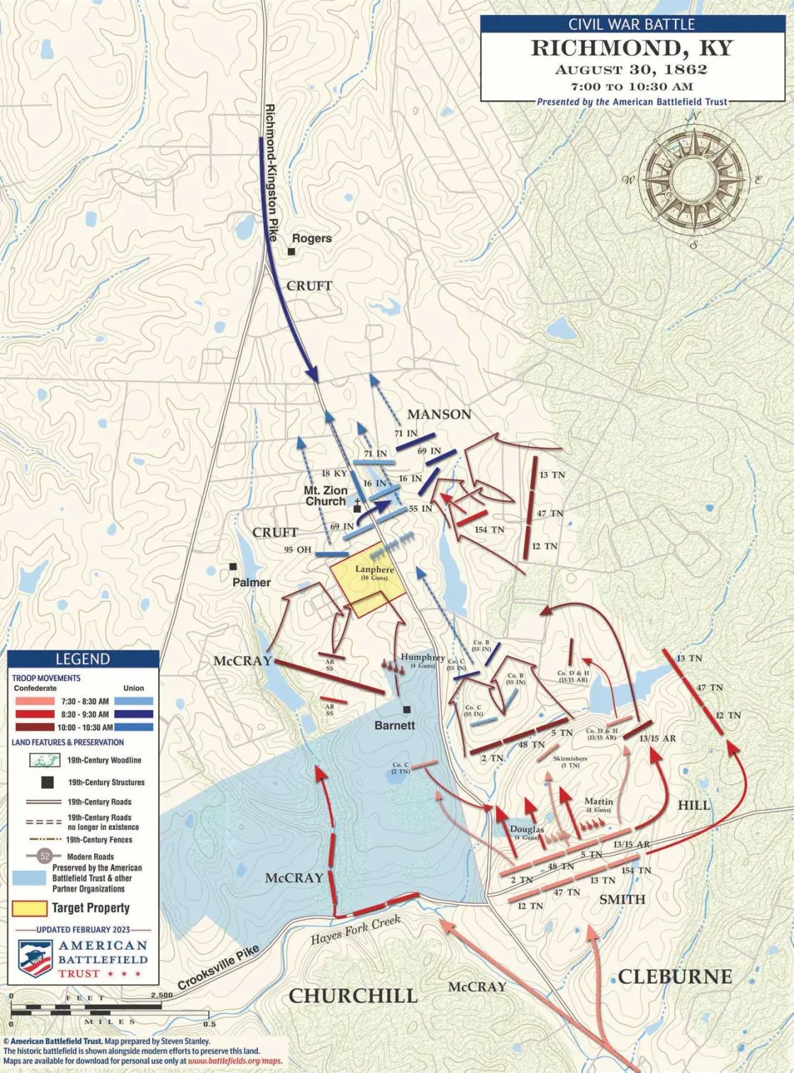Battle Of Richmond Kentucky Map Historical Civil War Map United