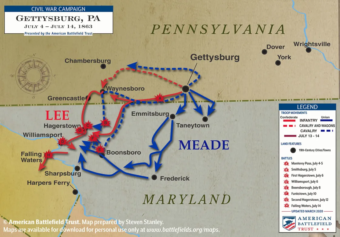 Gettysburg Campaign | July 4-14, 1863 | American Battlefield Trust