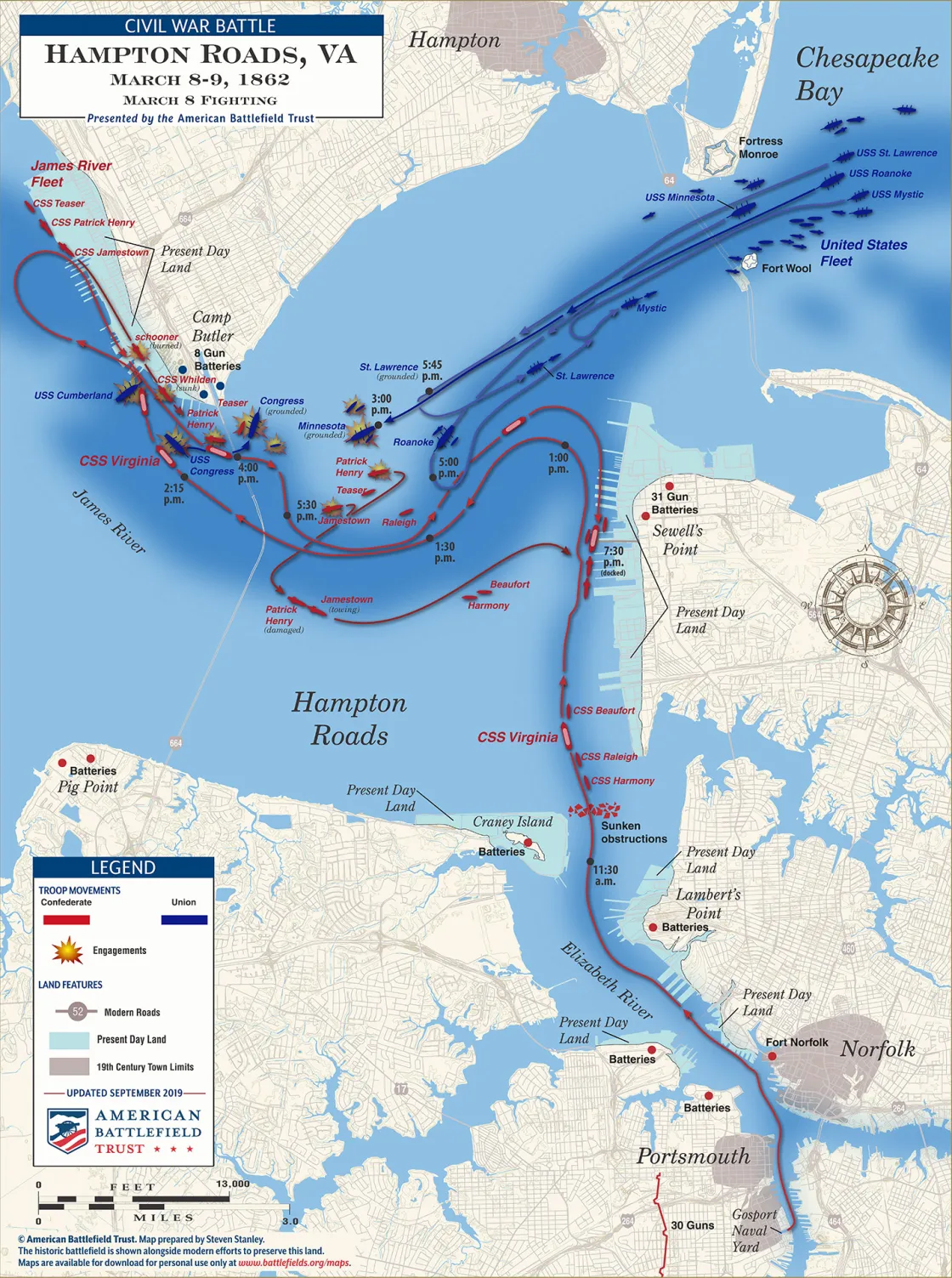 Battle of Hampton Roads Maps | American Battlefield Trust